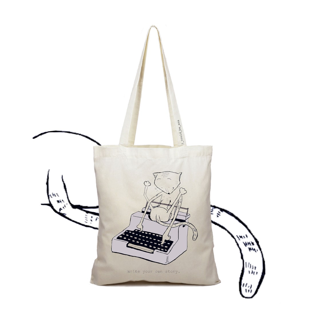 100% Cotton Tote Bag| Write Your Own Story| Handprinted Unique ...