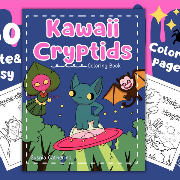 Cryptid Creatures Coloring - Etsy New Zealand