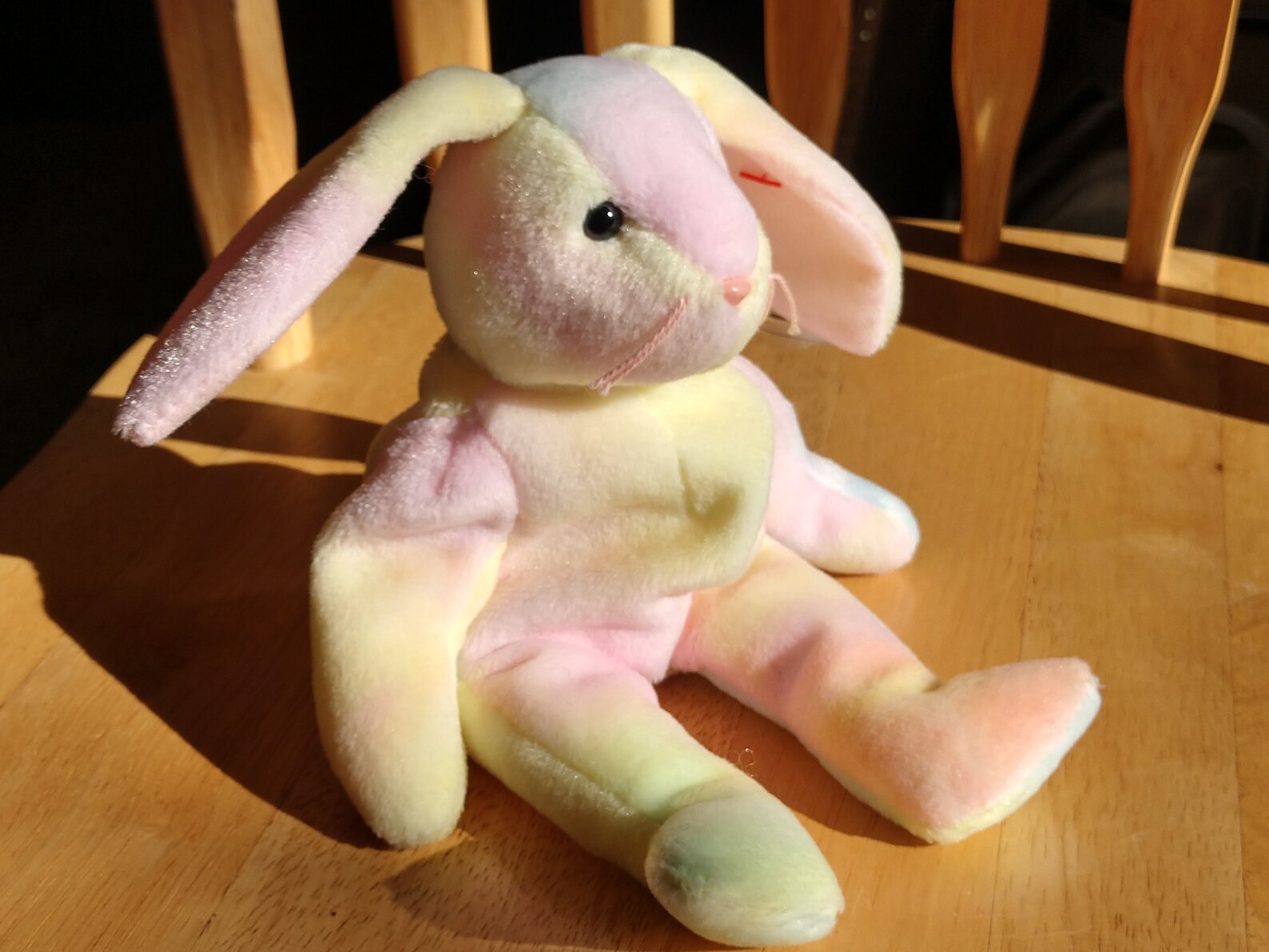 Hippie the Ty-dye Bunny ~ 1999 Ty Beanie Baby ! Brand New W/ Heart ...