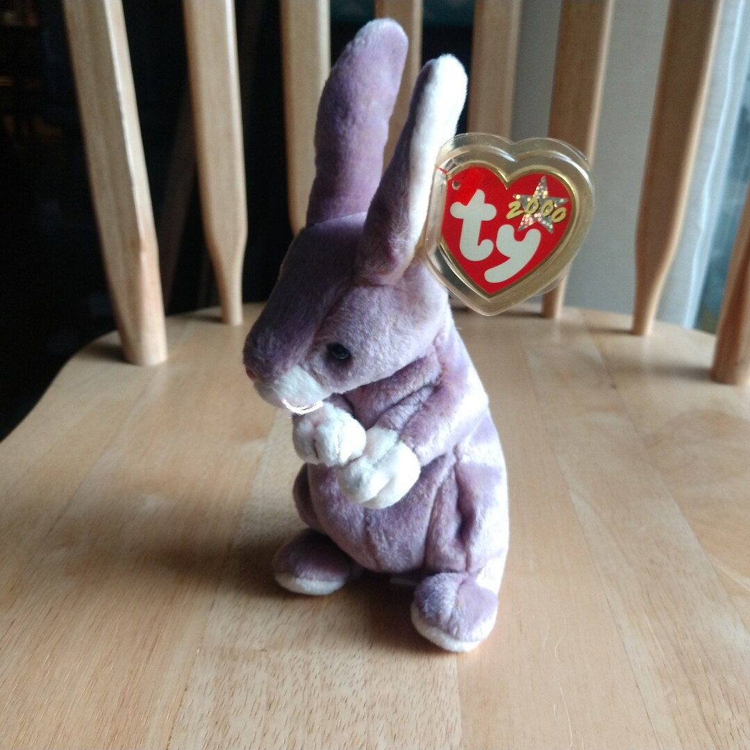 Springy the Rabbit ~ 2000 Ty Beanie Baby ! Brand New W/ Heart Protector ...