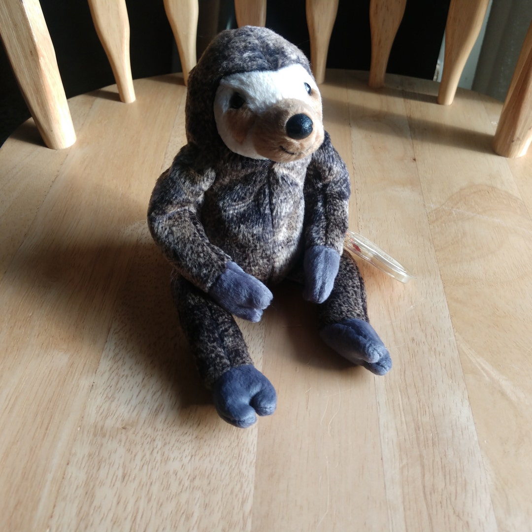 Slowpoke the Sloth ~ 1999 Ty Beanie Baby ! Brand New W/ Heart Protector ...