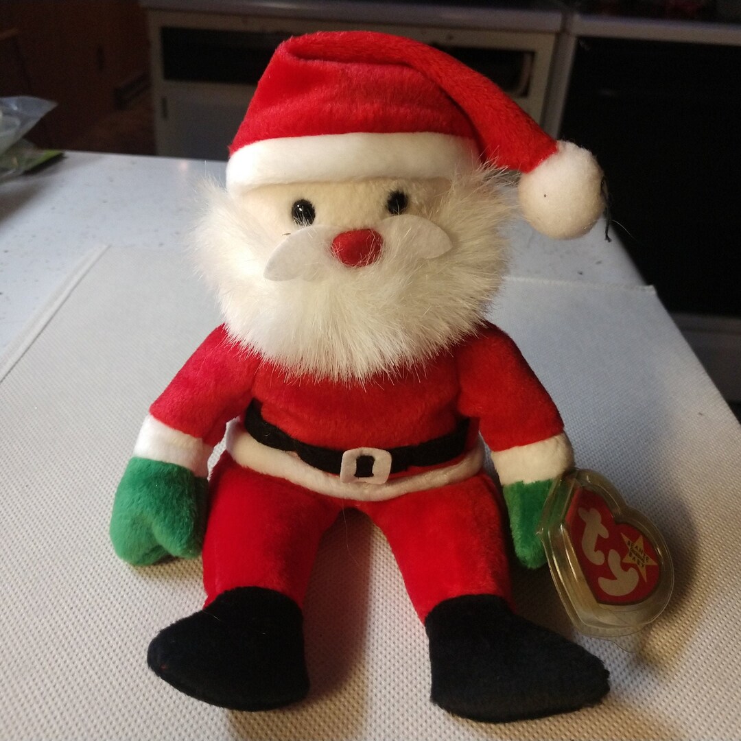Santa ~ 1998 Ty Beanie Baby ! Brand New W/ Heart Protector !! - Etsy