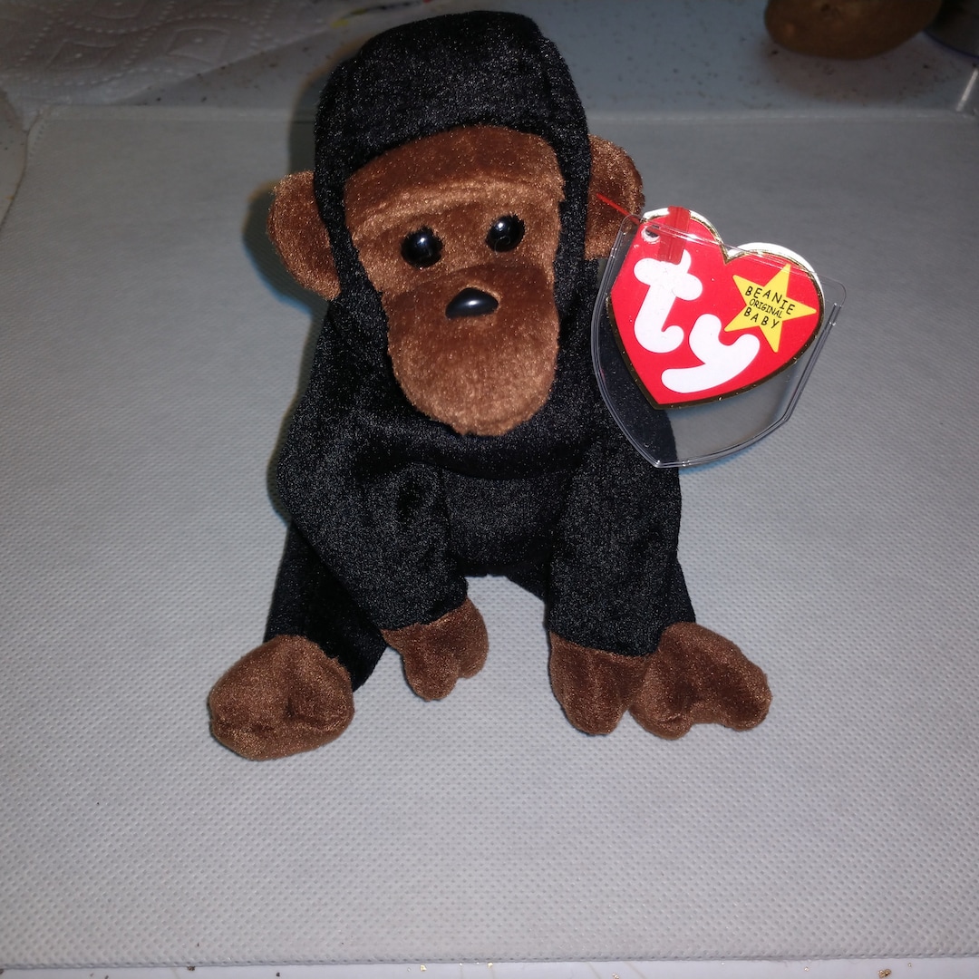 Congo the Gorilla ~ 1996 Ty Beanie Baby ! Brand New W/ Heart Protector ...