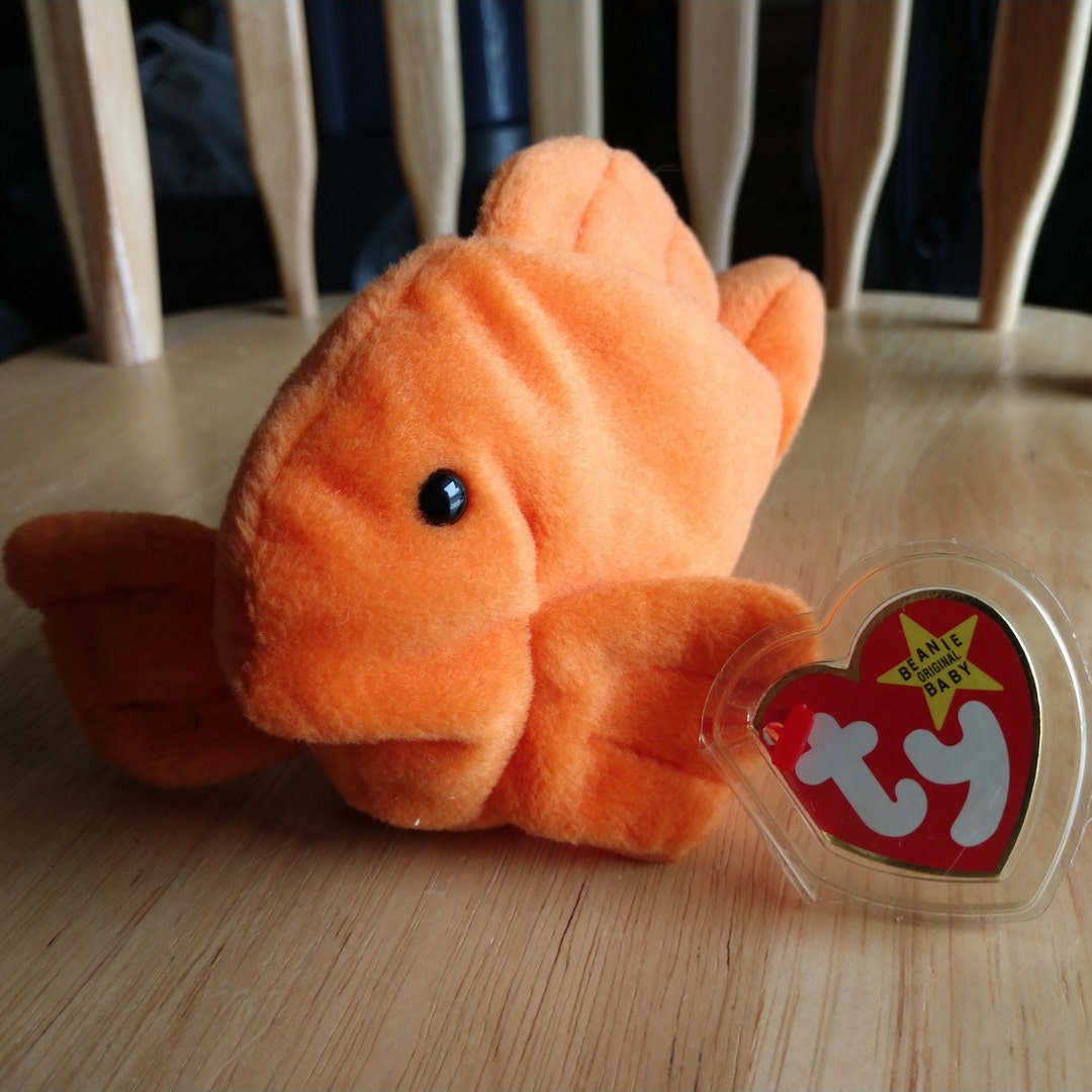Goldie the Goldfish ~ 1993 Ty Beanie Baby ! Brand New W/ Heart ...