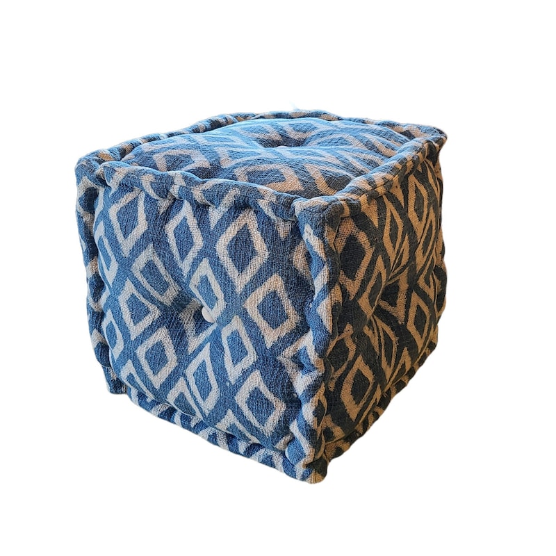 Blue Pouf - Etsy