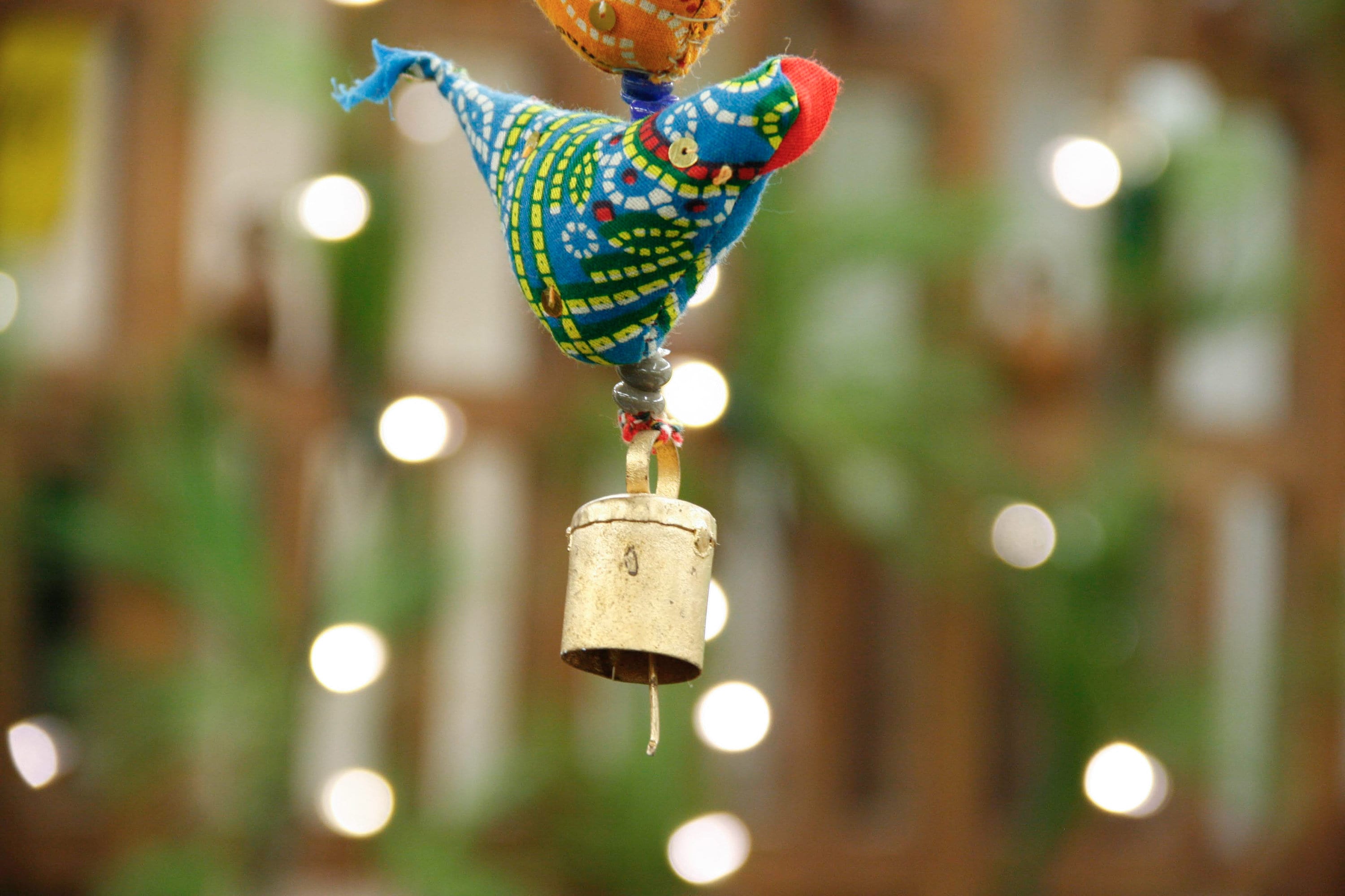 Large Set of Three Prosperity Hens – Handcrafted Hanging Talisman of ...