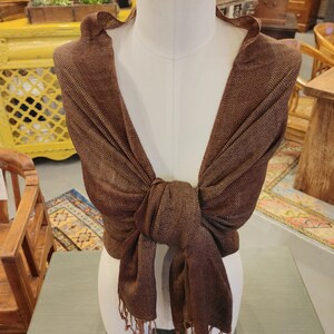 Dark Chocolate Brown Scarf 100% Soft Rayon I Colorful Scarf, Shawl, or ...