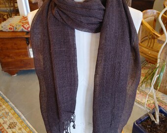 Dark Brown Scarf | Etsy