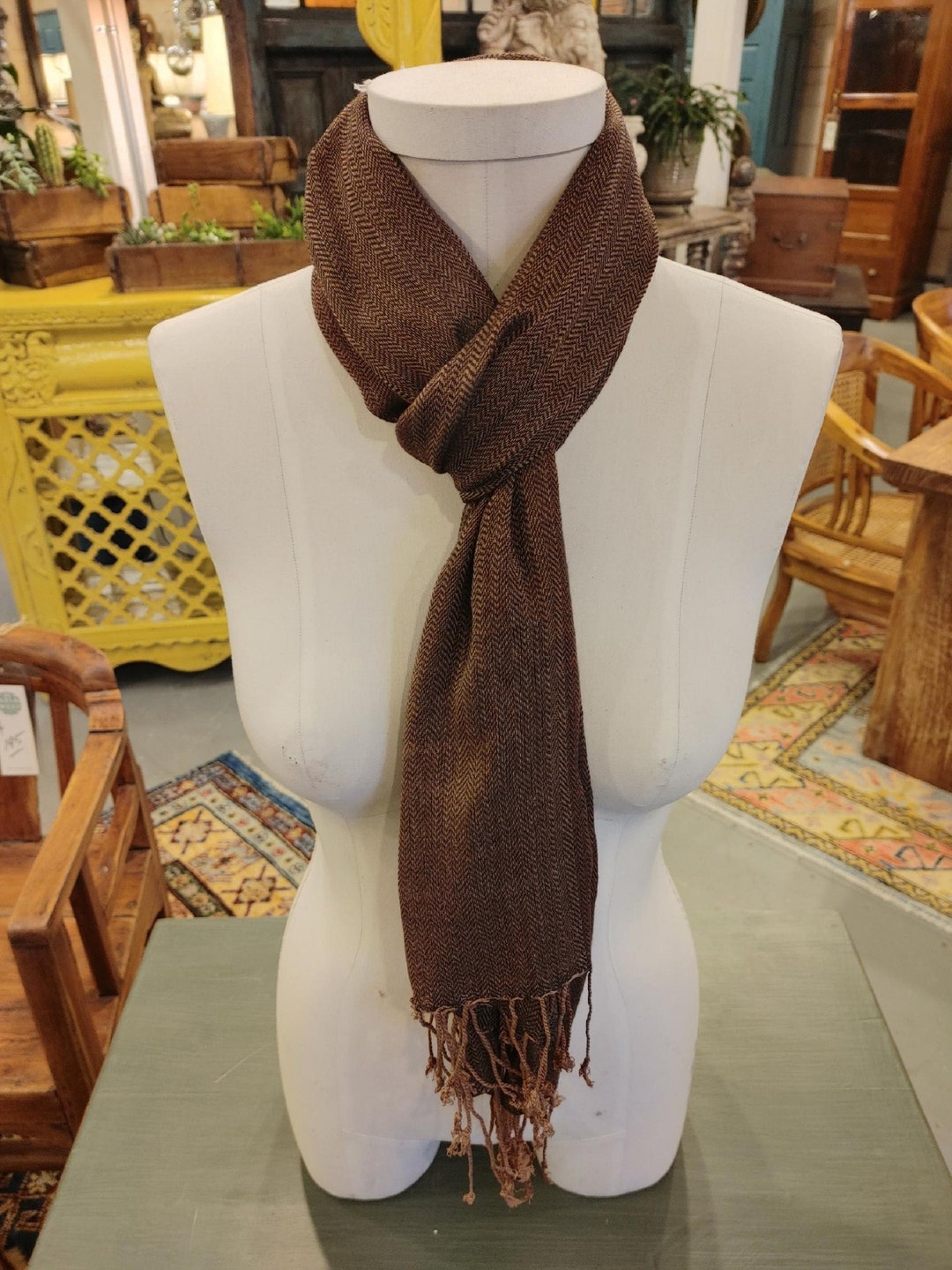 Dark Chocolate Brown Scarf 100% Soft Rayon I Colorful Scarf, Shawl, or ...