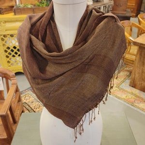 Dark Chocolate Brown Scarf 100% Soft Rayon I Colorful Scarf, Shawl, or ...