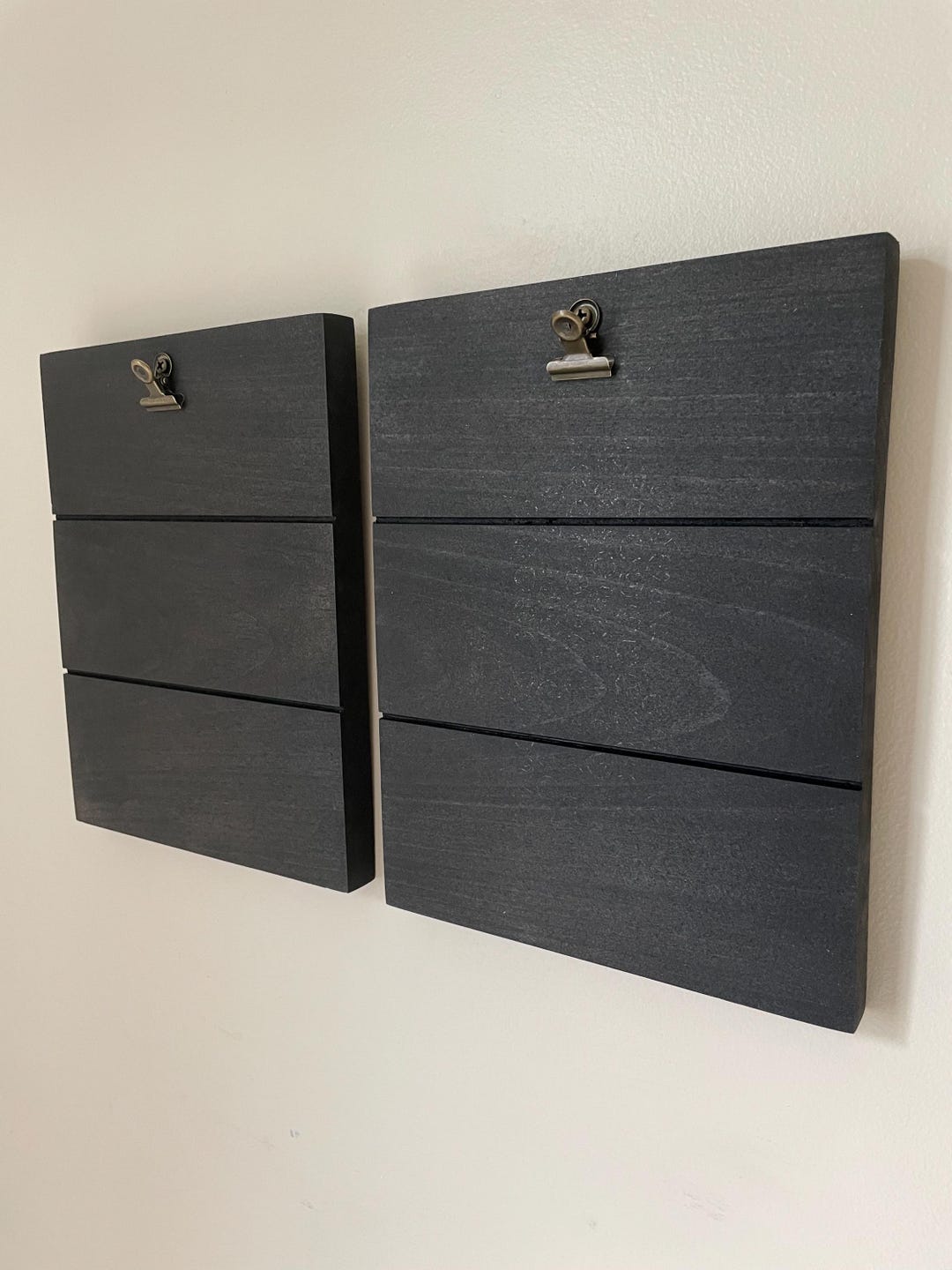 Black Shiplap Style Rustic Clip Frames, 5x7 Photo, Wall Decor, Display ...