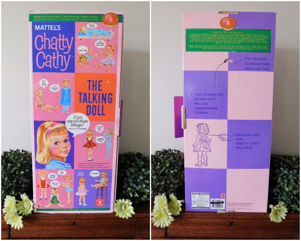 Vintage 1998 Mattel's CHATTY CATHY The Talking Doll No. | Etsy