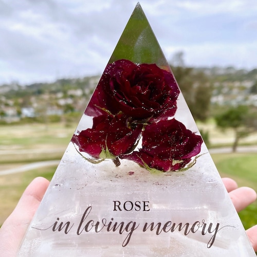 Custom Memorial Pyramid Custom Cremation Ash Resin Pyramid - Etsy