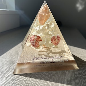 Custom Memorial Pyramid, Custom Cremation Ash Resin Pyramid, Cremation ...