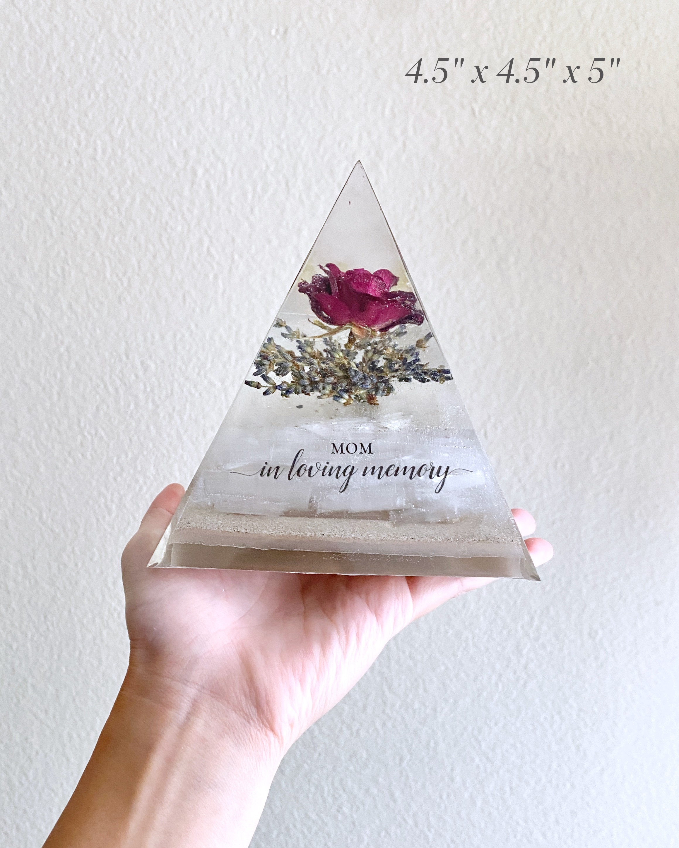 Custom Memorial Pyramid Custom Cremation Ash Resin Pyramid - Etsy