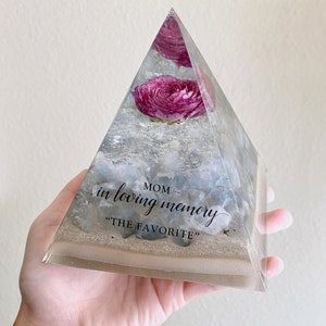 Custom Memorial Pyramid, Custom Cremation Ash Resin Pyramid, Cremation ...