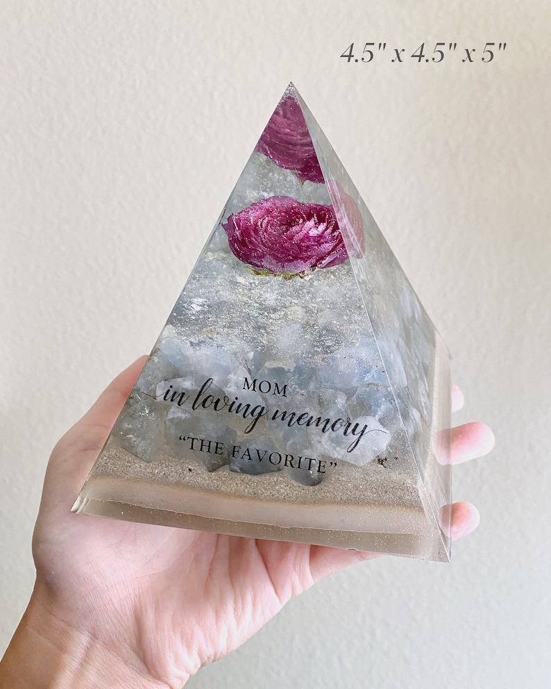 Custom Memorial Pyramid Custom Cremation Ash Resin Pyramid - Etsy