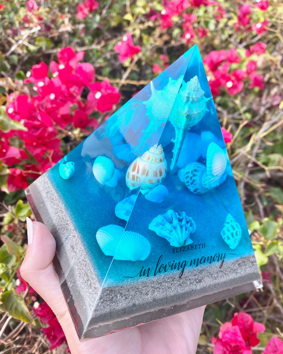 Custom Memorial Pyramid Custom Cremation Ash Resin Pyramid - Etsy