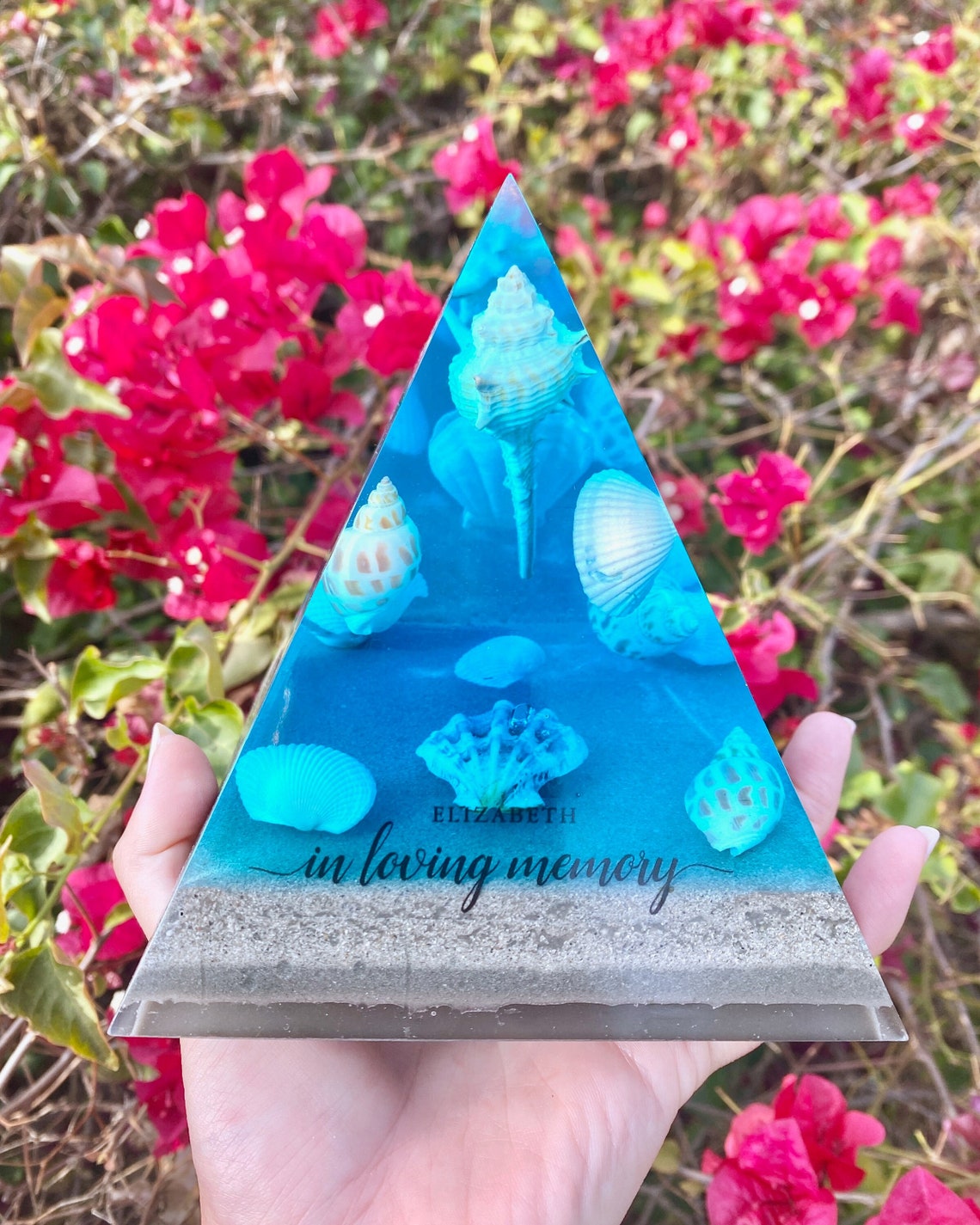 Custom Memorial Pyramid Custom Cremation Ash Resin Pyramid - Etsy