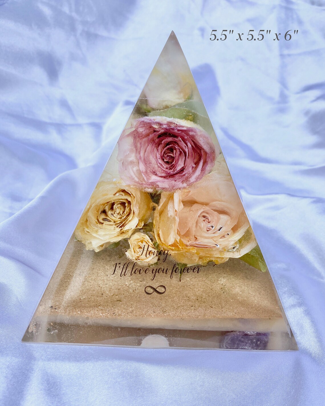 Custom Memorial Pyramid Custom Cremation Ash Resin Pyramid - Etsy