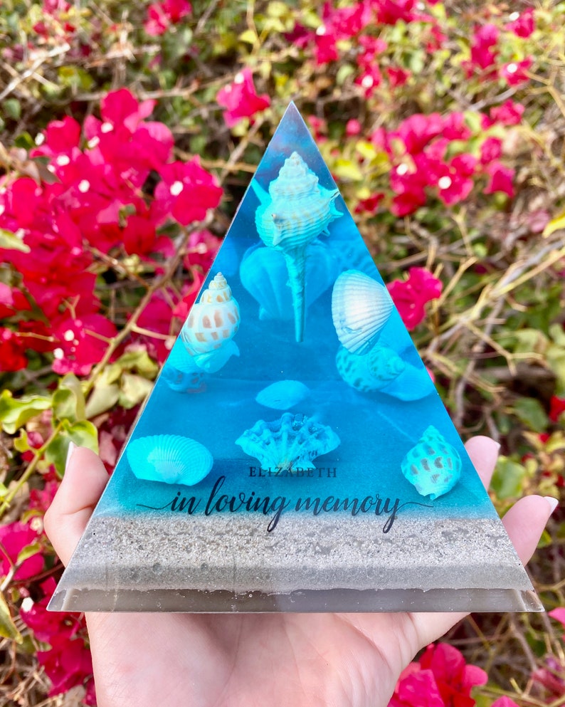 Custom Memorial Pyramid Custom Cremation Ash Resin Pyramid - Etsy