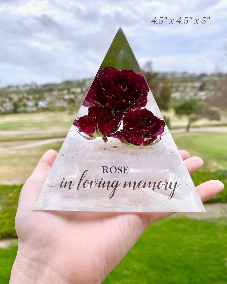 Custom Memorial Pyramid Custom Cremation Ash Resin Pyramid - Etsy