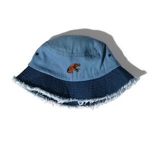 FAMU Distressed Denim Bucket Hat - Etsy