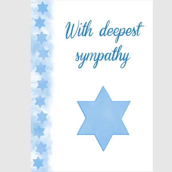 Jewish Sympathy Card - Etsy