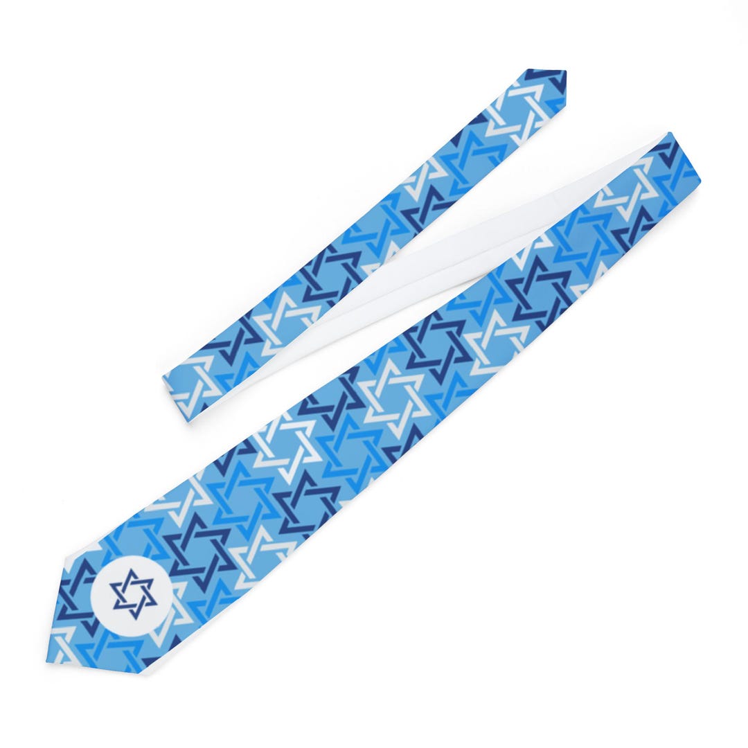 Jewish Necktie, Star of David Tie, Jewish Father's Day Gift, Gift for ...