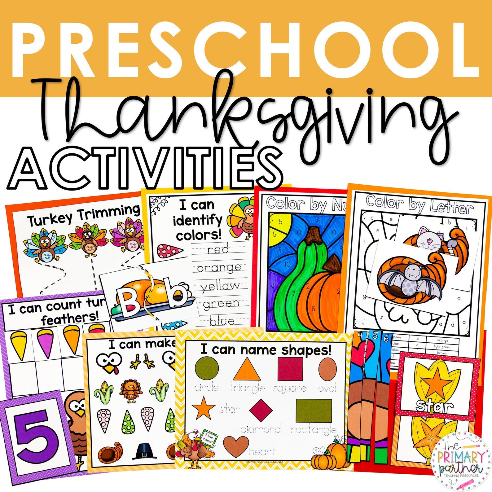 November Preschool Activity Bundle, Printable Fall Activities, Letters ...