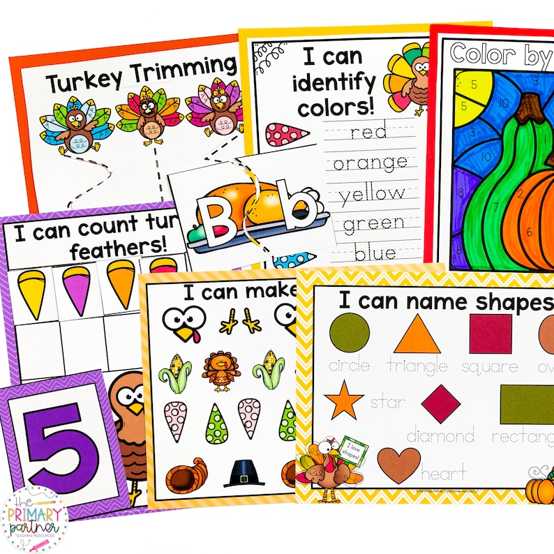 November Preschool Activity Bundle, Printable Fall Activities, Letters ...