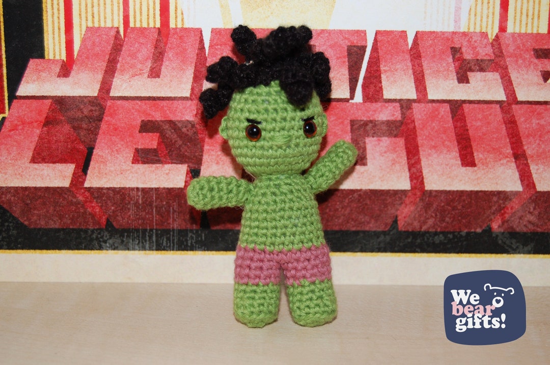 Knitted HULK Comics DC Hero Exclusive Toy Little Sweet Cute Keychain ...
