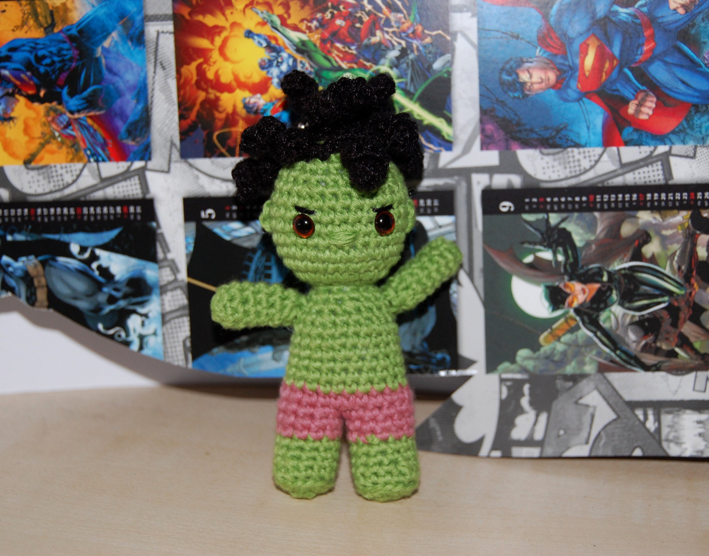 Knitted HULK Comics DC Hero Exclusive Toy Little Sweet Cute Keychain ...