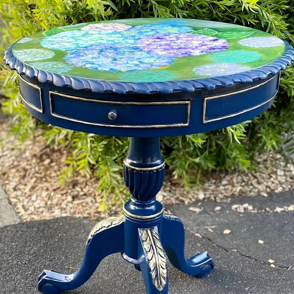 Painted Round Table - Etsy