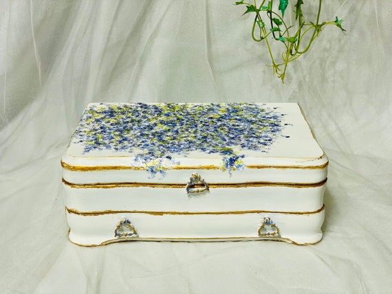 Out of Stock Extra Large Vintage Jewelry Box Hand Painted - Etsy