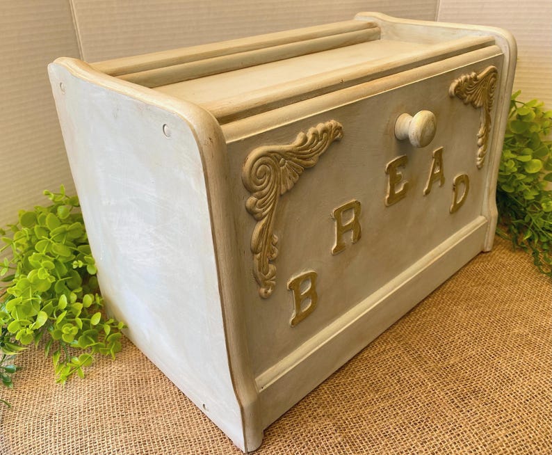 Vintage Bread Box, Counter Top Organizer, French Country Bread Box ...