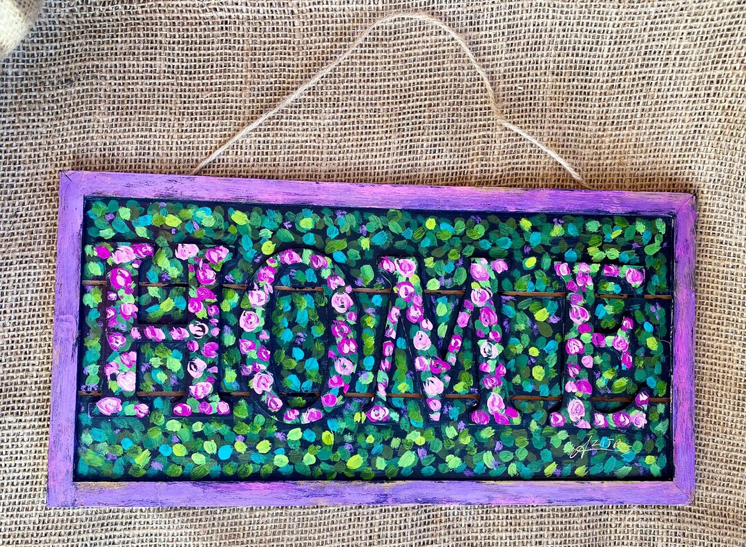 Decorative Signs, Home & Garden Colorful Signs, Original Hand Painting ...