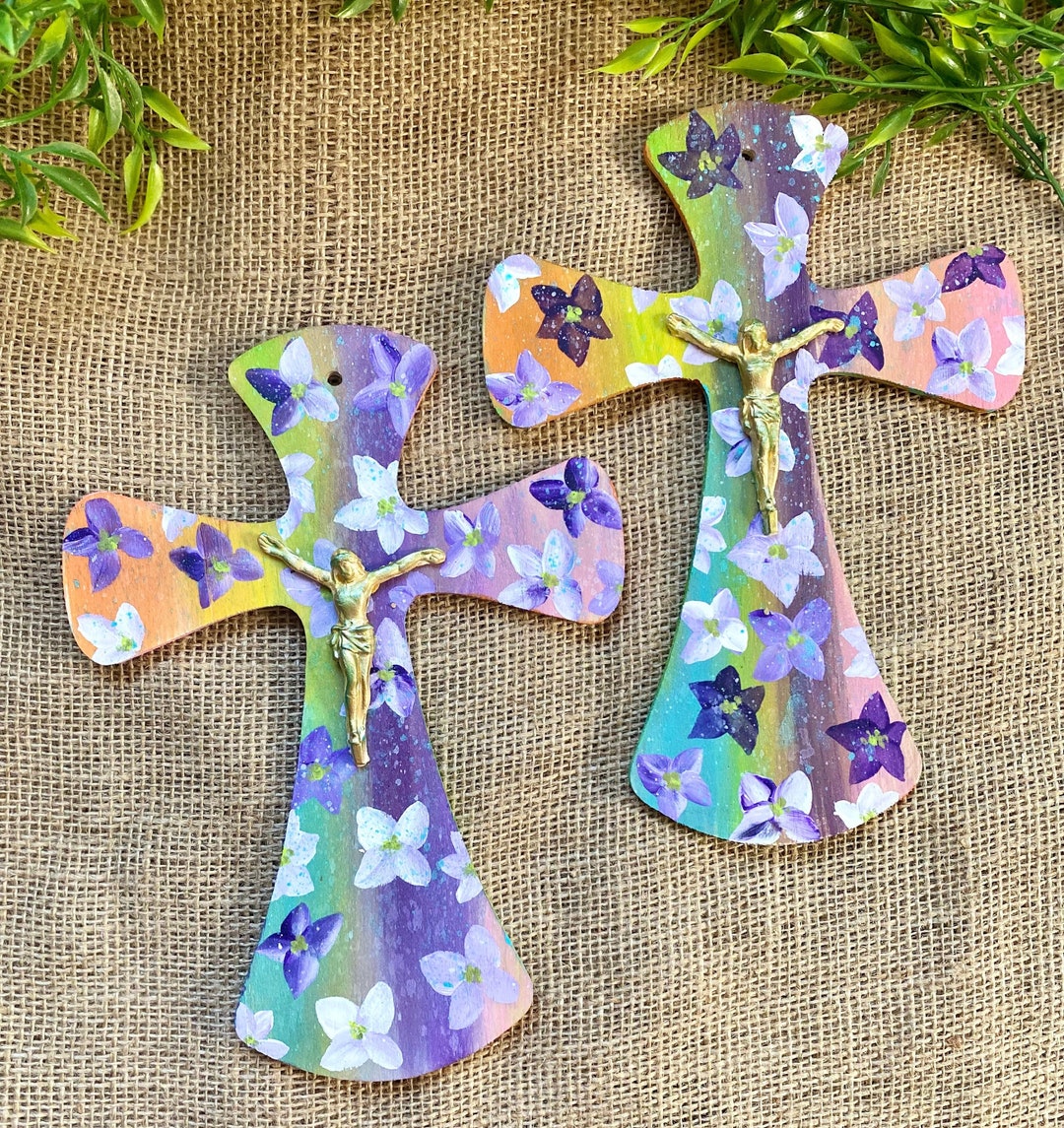 Set of 2 Wall Hanging Crosses, Spiritual Gift, Decorative Crosses ...