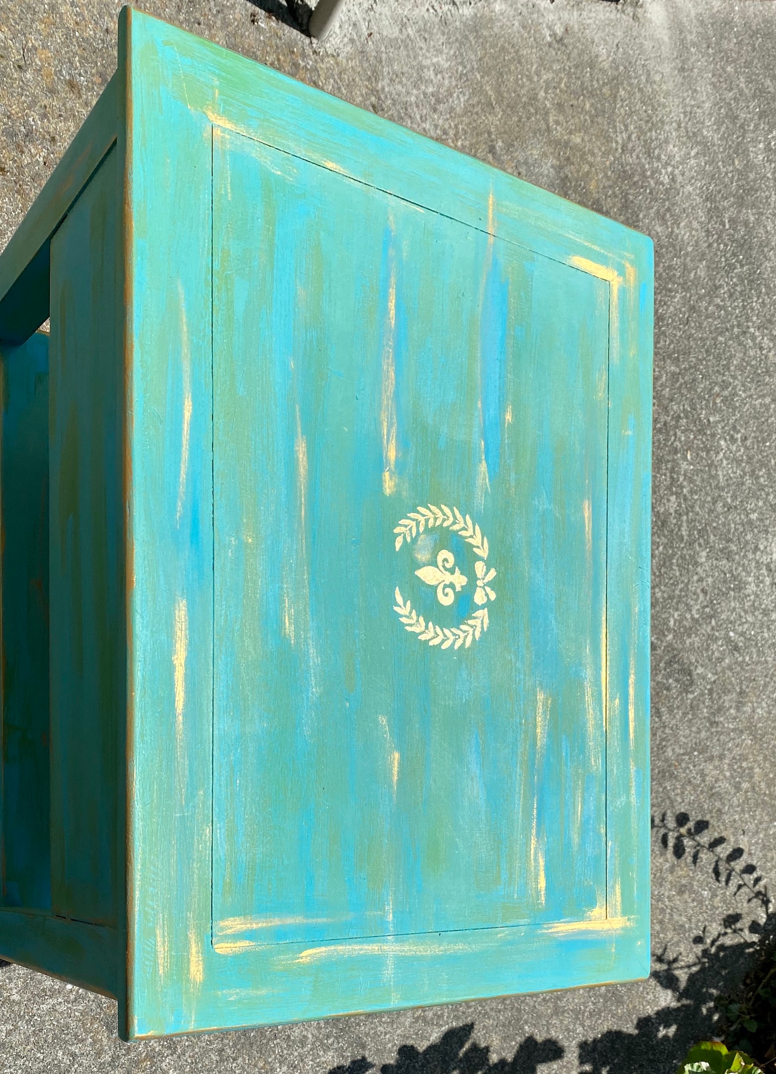 NOT 4 SALE Antique Night Stand Beach Lovers Furniture Blue | Etsy