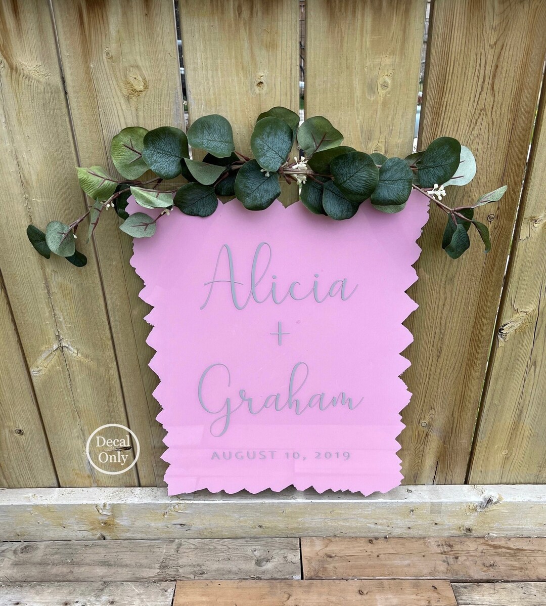 Wedding Sign Decals, Wedding Sign, Wedding Vinyl Decals, Permanent ...