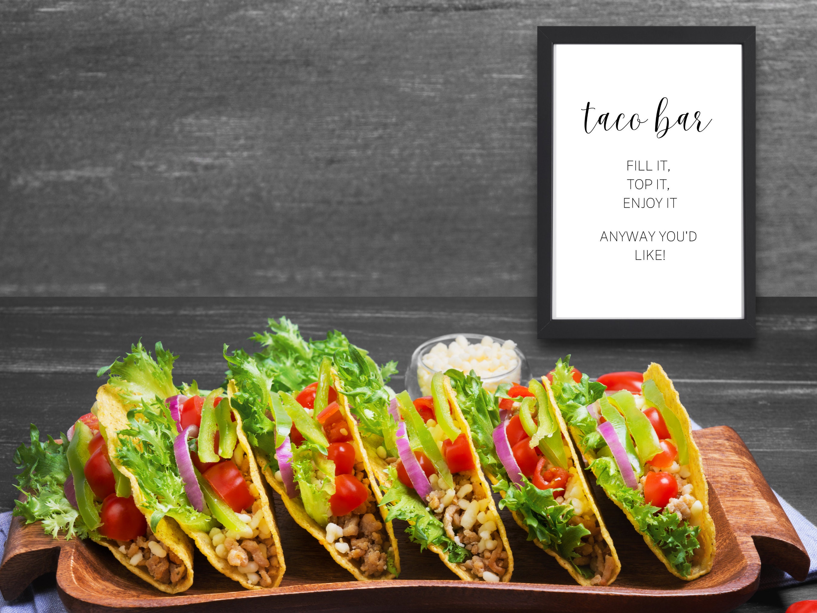 Taco Bar Wedding Sign Instant Download Instant Print - Etsy Australia