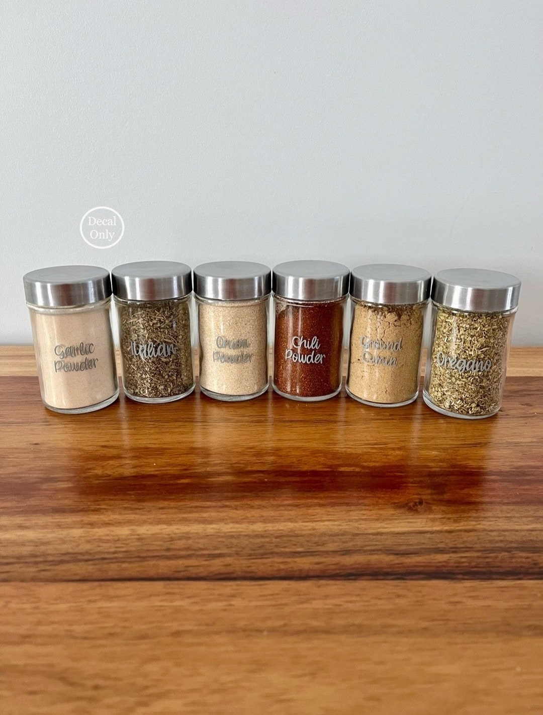 Custom Kitchen Vinyl Decals: Spice Jar Labels - Etsy