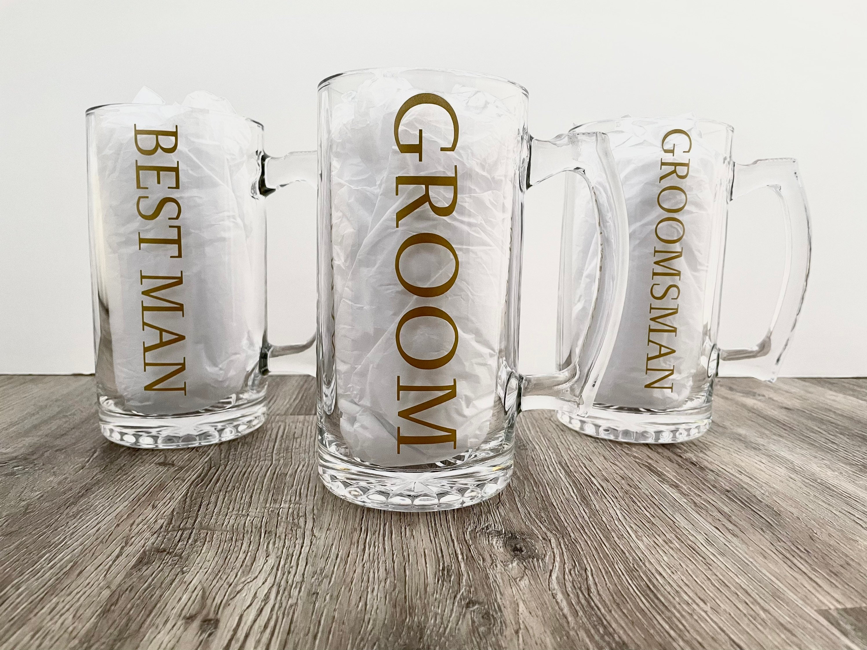 Wedding Glass Decal Beer Mug Decal Groom Decal Groomsman - Etsy