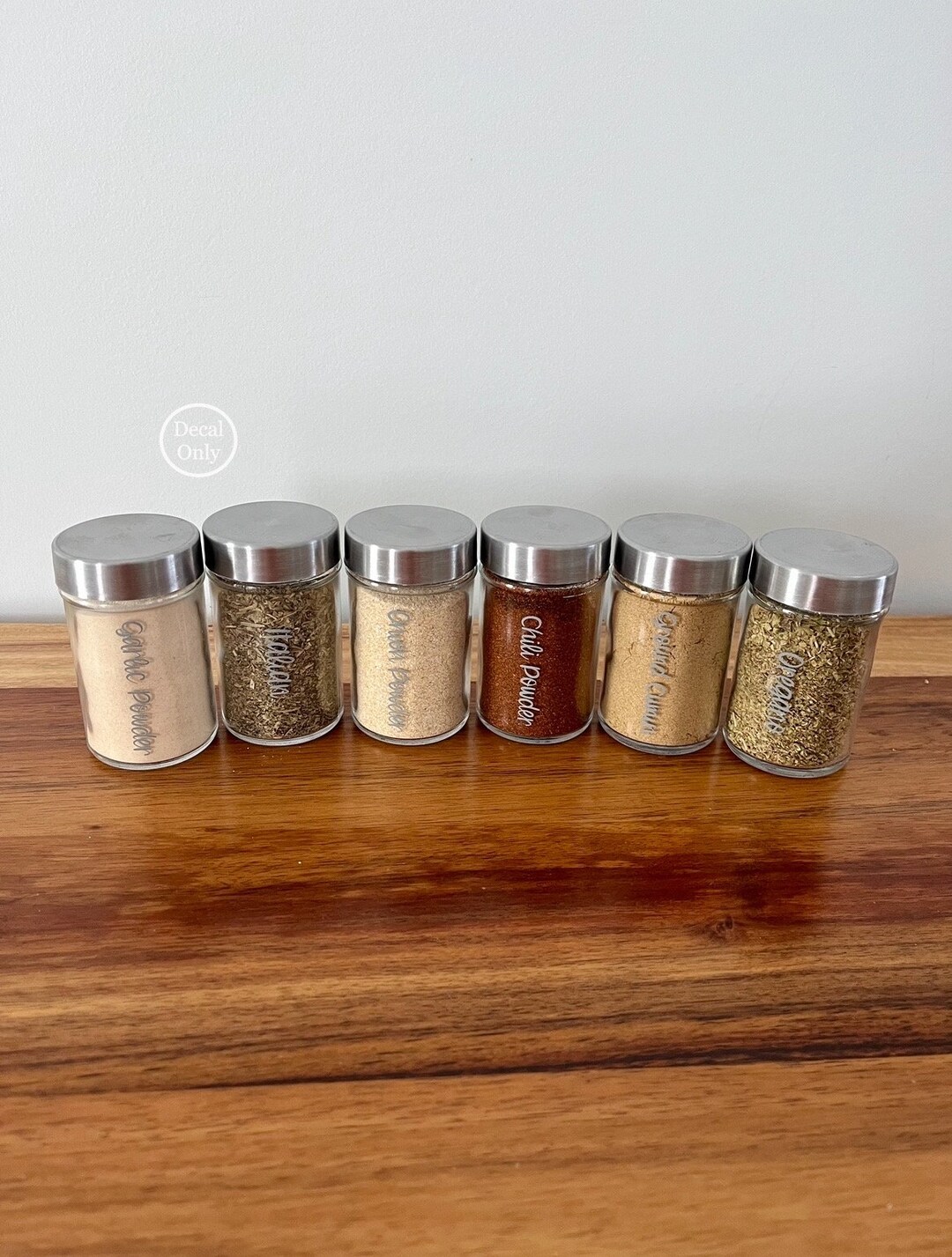 Custom Kitchen Vinyl Labels: Spice Jar Decals - Etsy