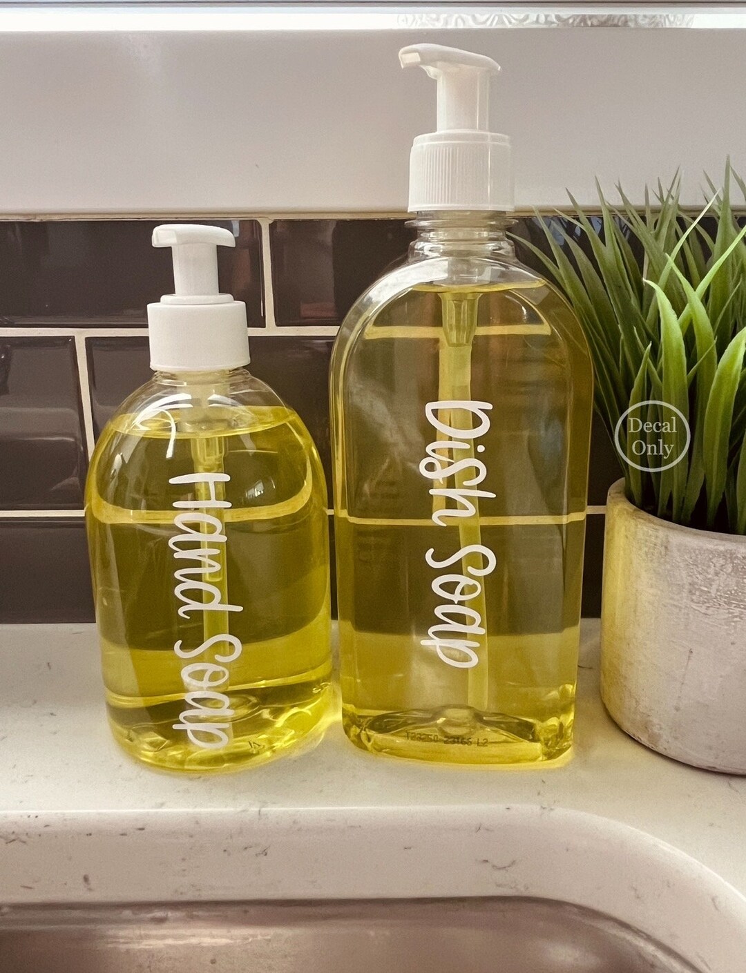 Custom Kitchen Vinyl Decals: Hand Soap, Dish Soap Labels - Etsy