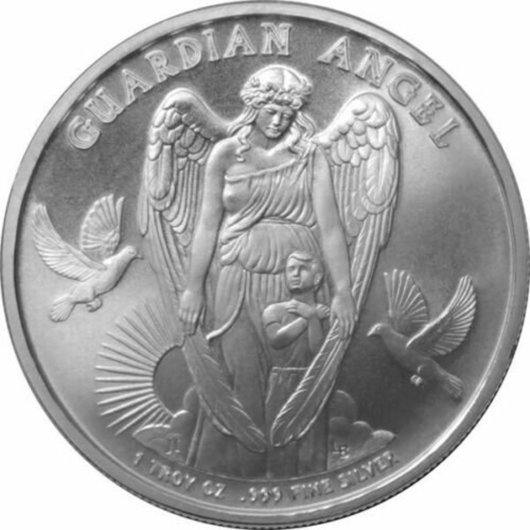 2017 1 Troy Oz .999 Fine Niue Guardian Angel Silver Coin in Protective ...