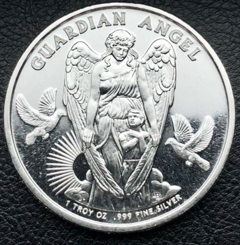 2017 1 Troy Oz .999 Fine Niue Guardian Angel Silver Coin in Protective ...