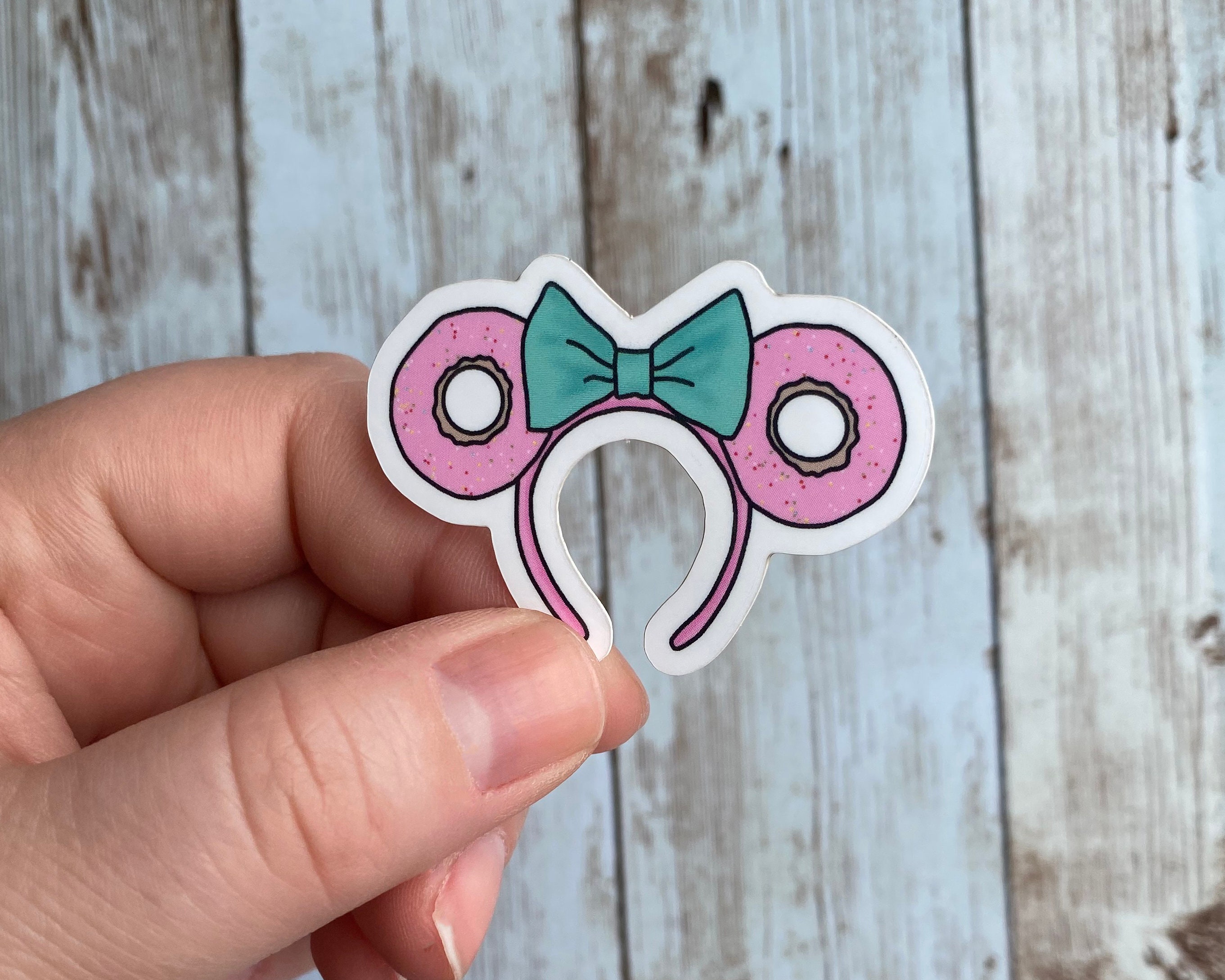 Mickey Donut Ears Waterproof Decal Laptop Sticker Cute - Etsy