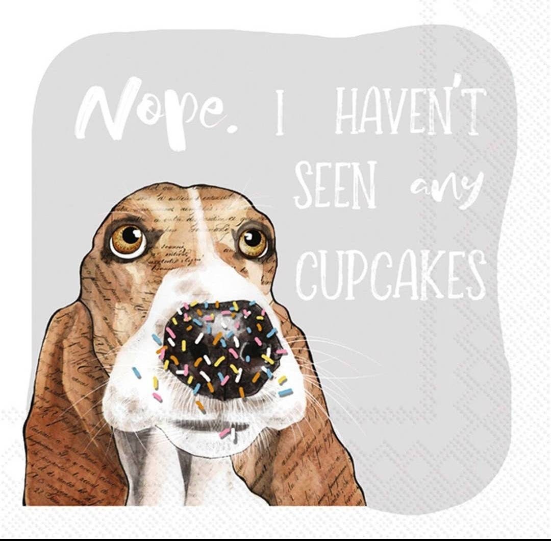 5" Irregular Shape "nope I Haven’t Seen Any Cupcakes" Dog! Funny ...