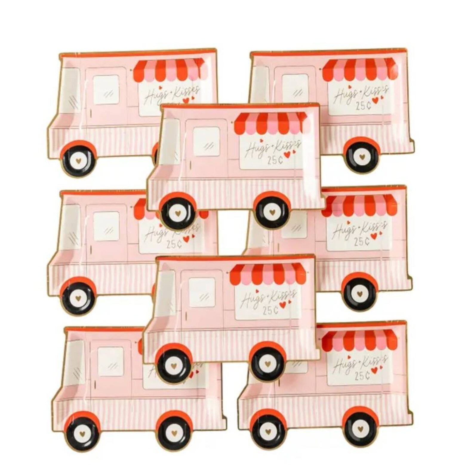 VALENTINE TRUCK NOTES Plates - 10-inch Paper Plates - Etsy